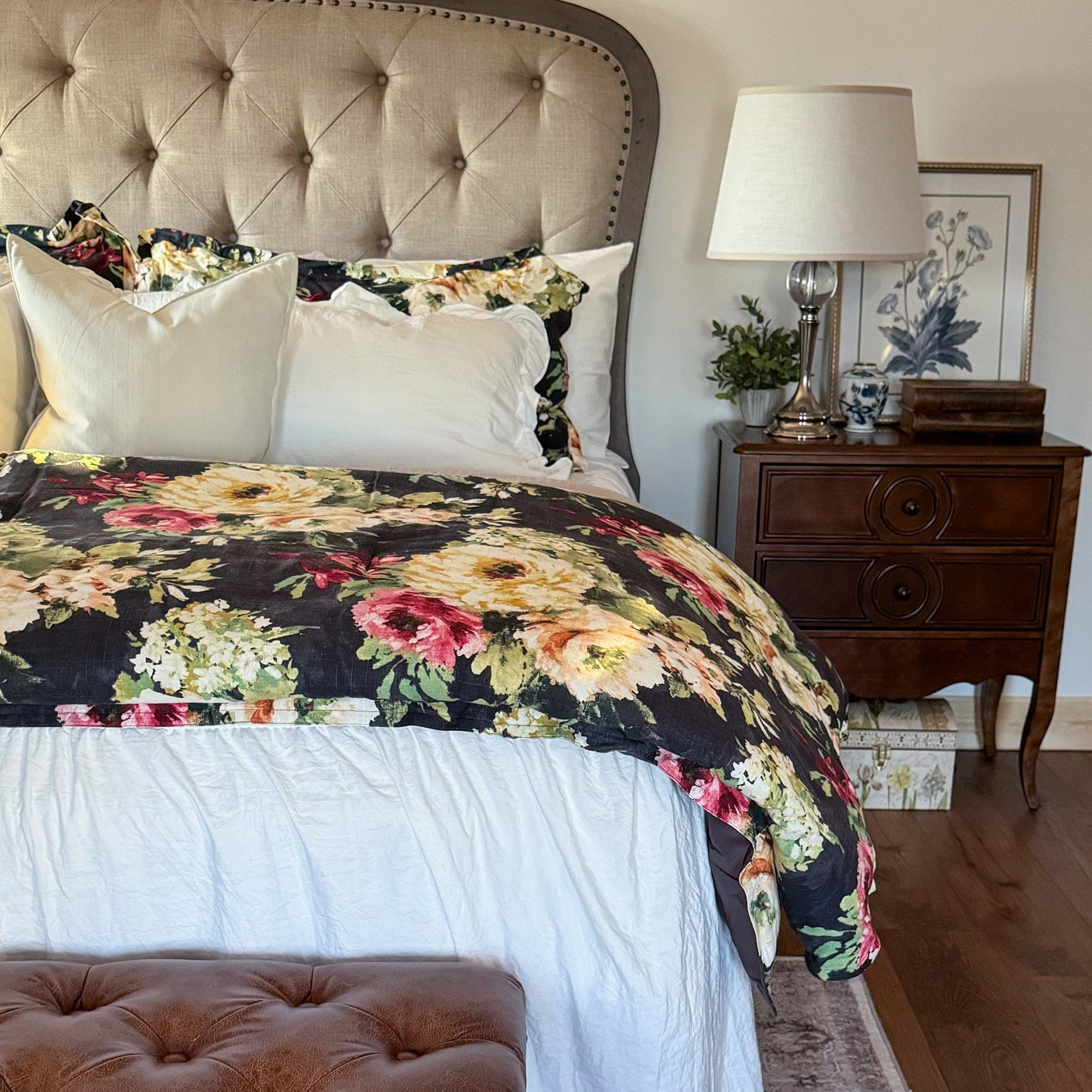 Peony Washed Linen Bedding Set | HiEnd Accents