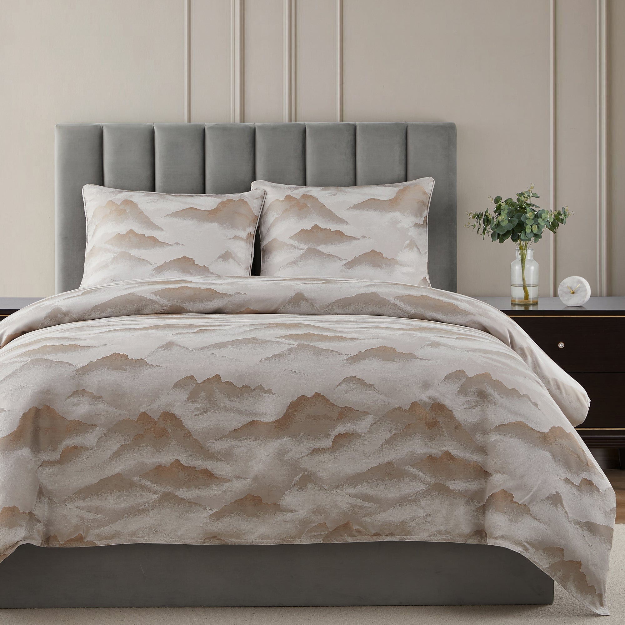 Serenity Modern Jacquard Bedding Set | HiEnd Accents