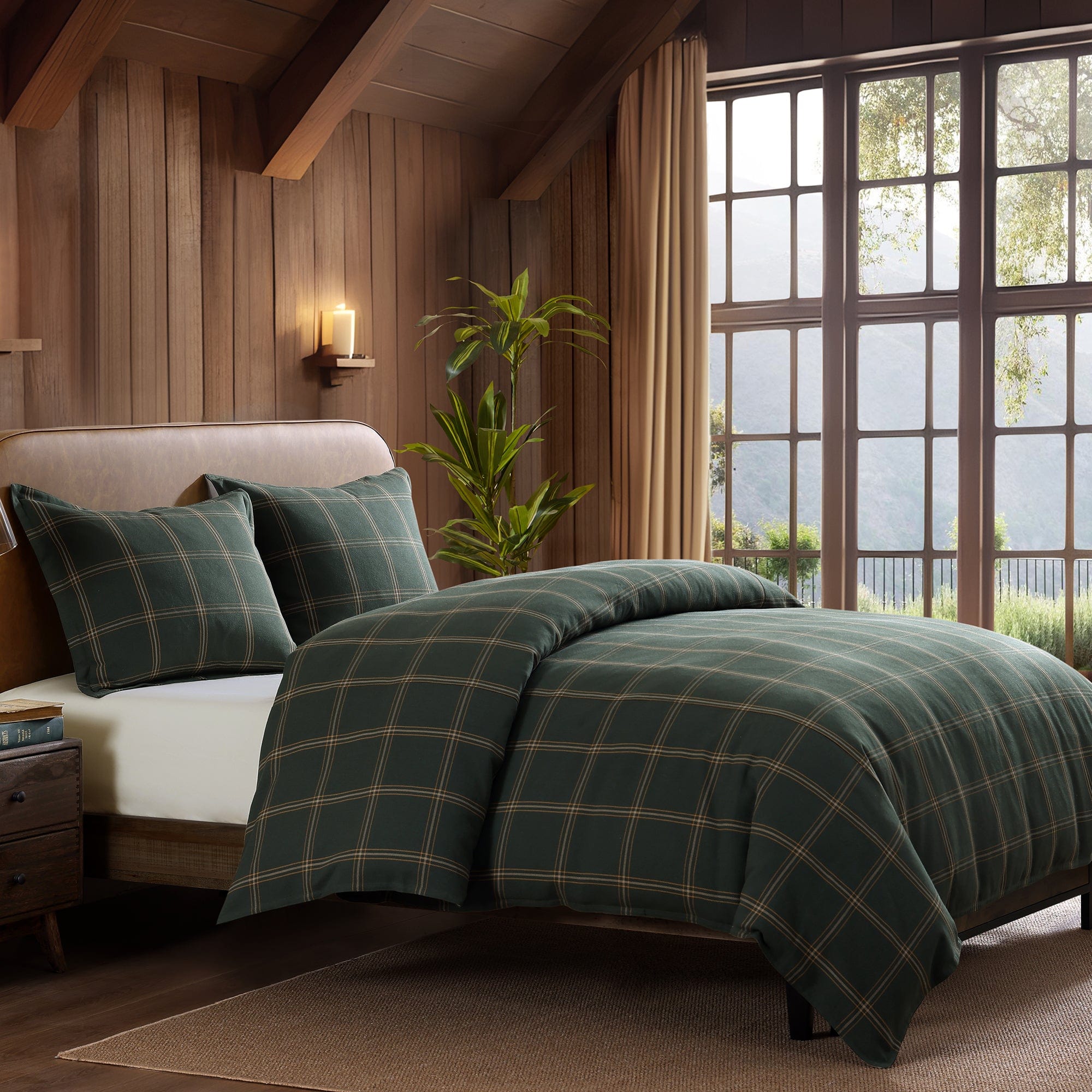Windowpane Plaid Bedding Set | HiEnd Accents