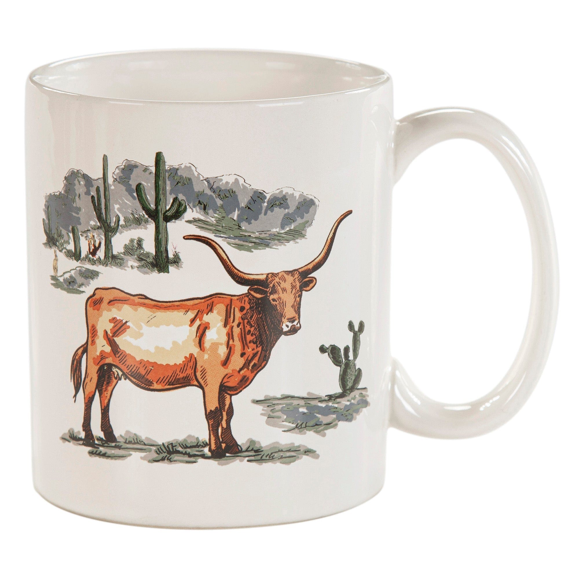 Ranch Life Longhorn Mug, Set of 4 | HiEnd Accents
