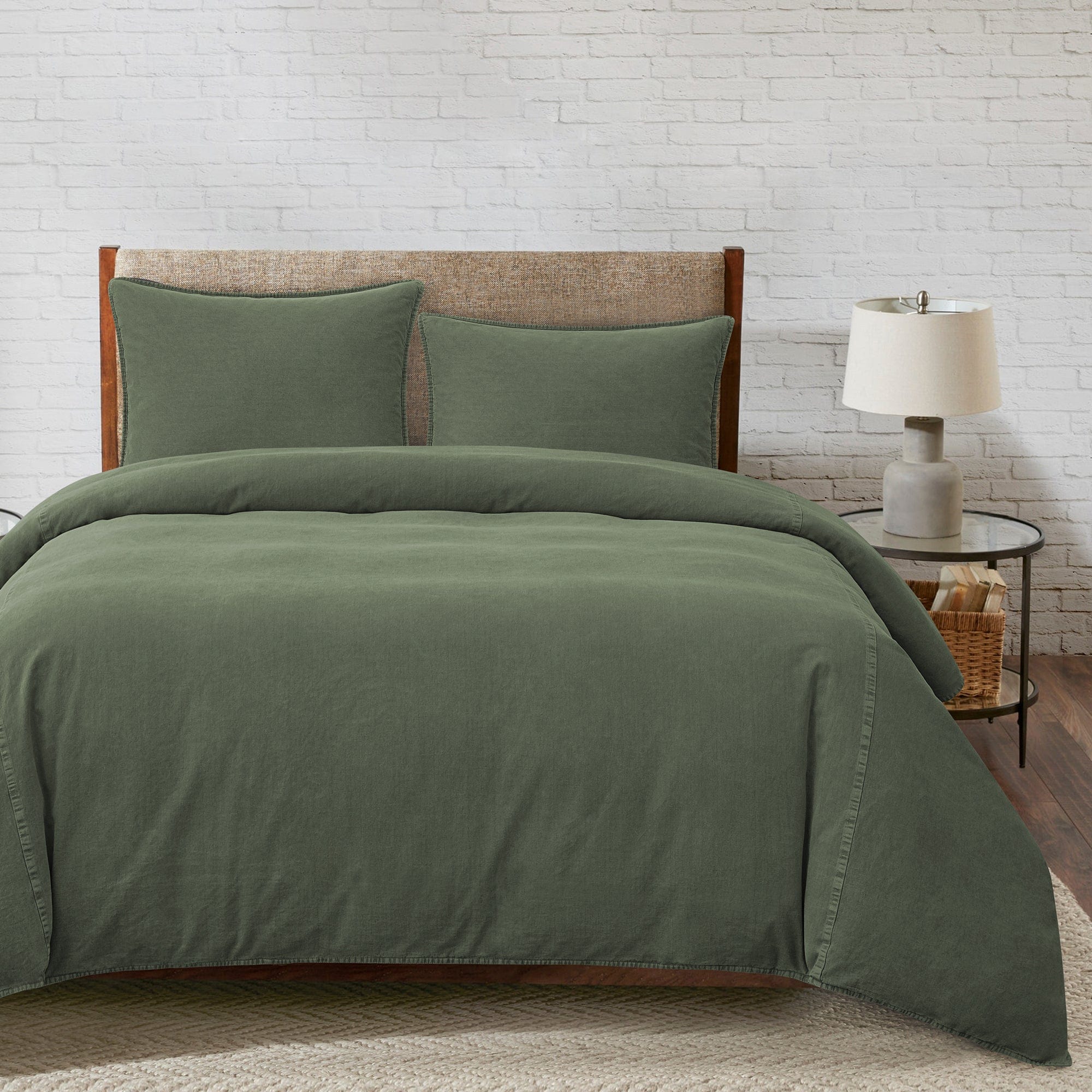 Stonewashed Cotton Canvas Duvet Cover Set | HiEnd Accents