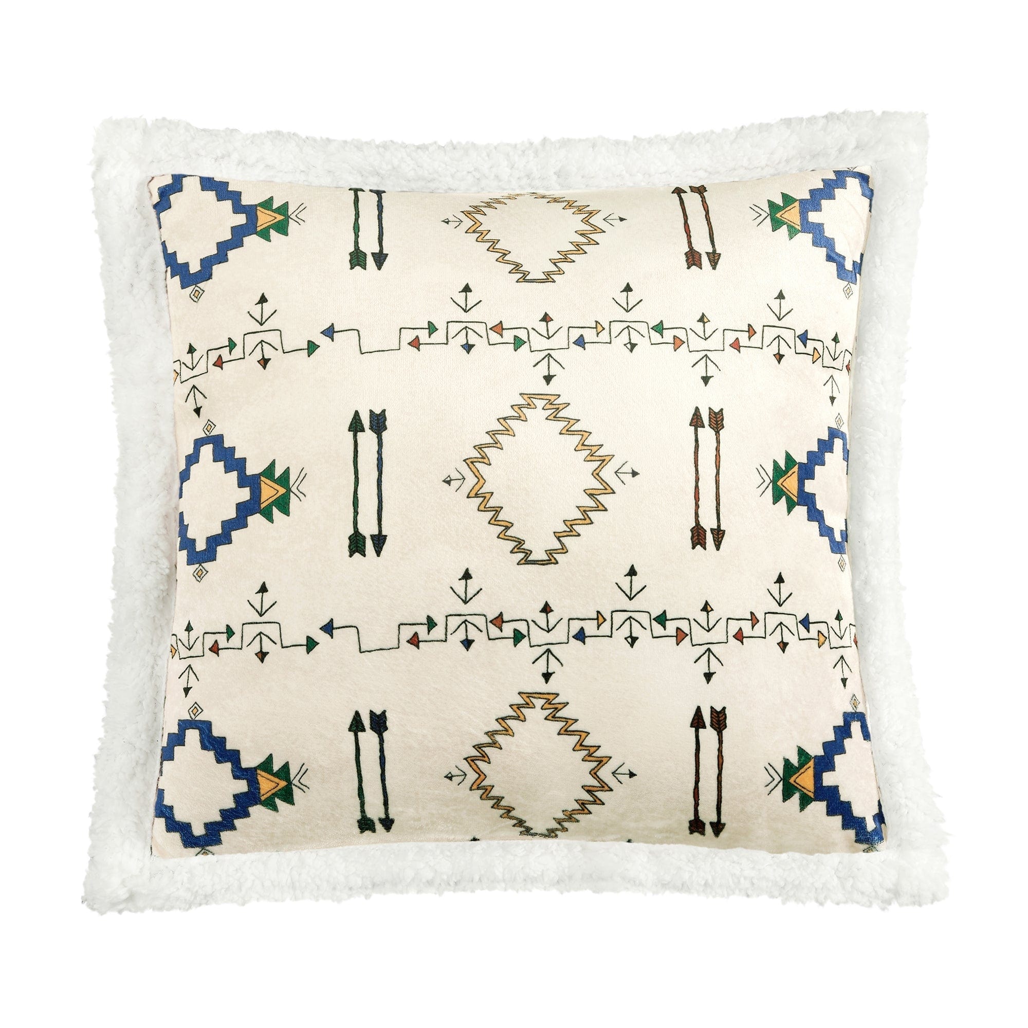 Arrow Campfire Sherpa Pillow | HiEnd Accents