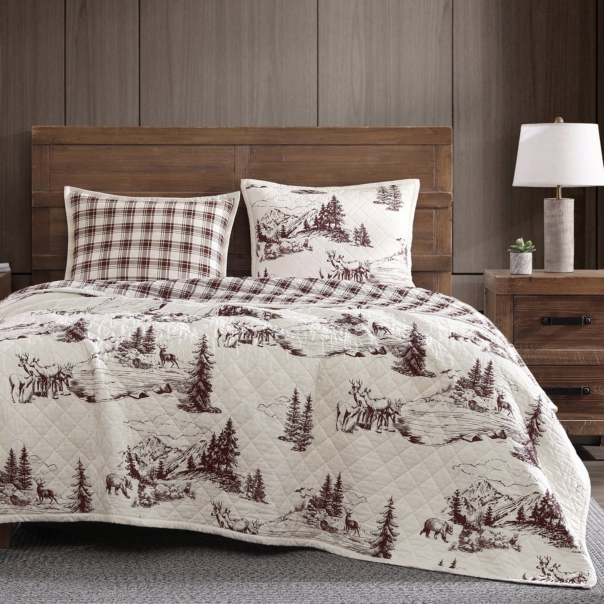 White Pine Reversible Quilt Set | HiEnd Accents