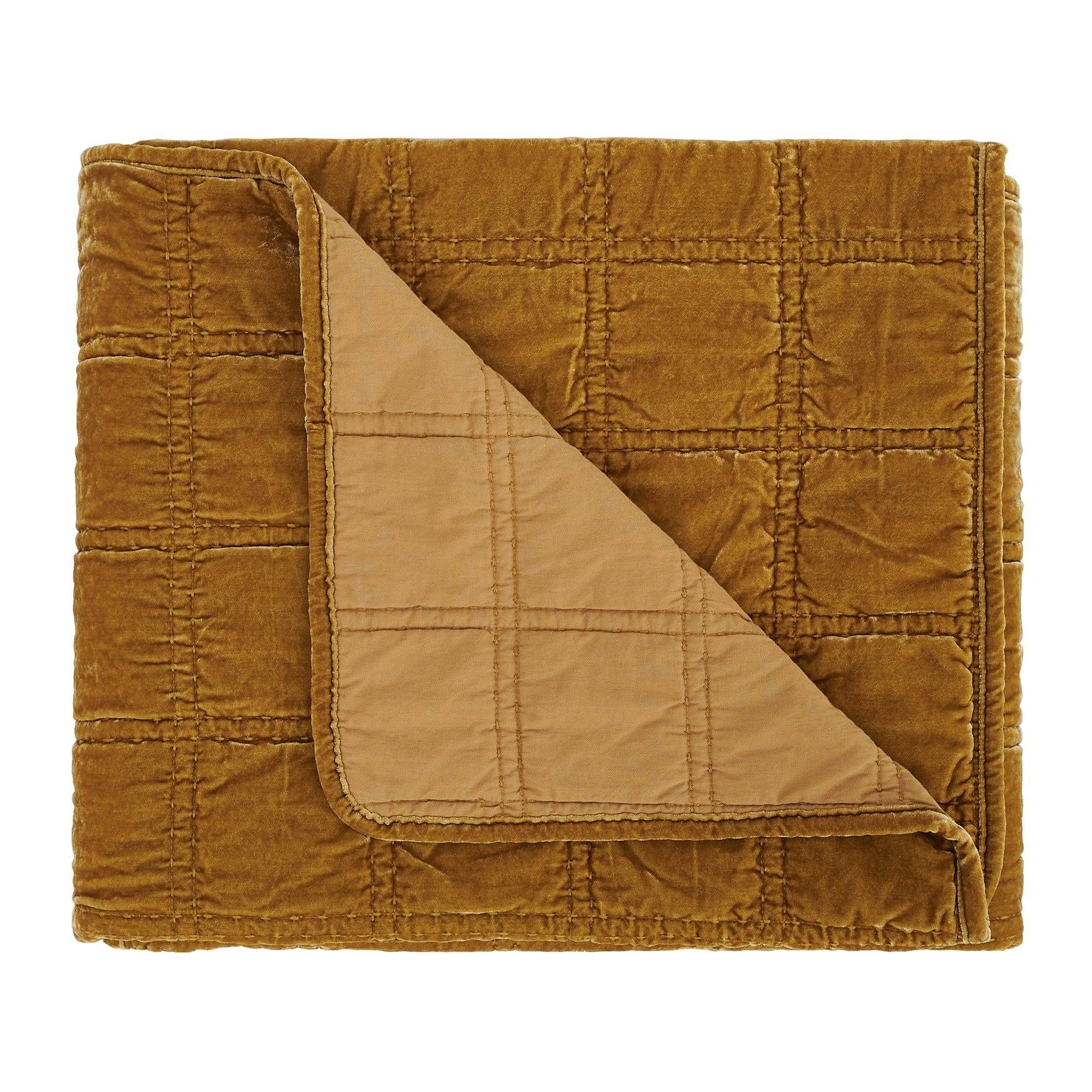 Stella Faux Silk Double Box Stitch Throw | HiEnd Accents