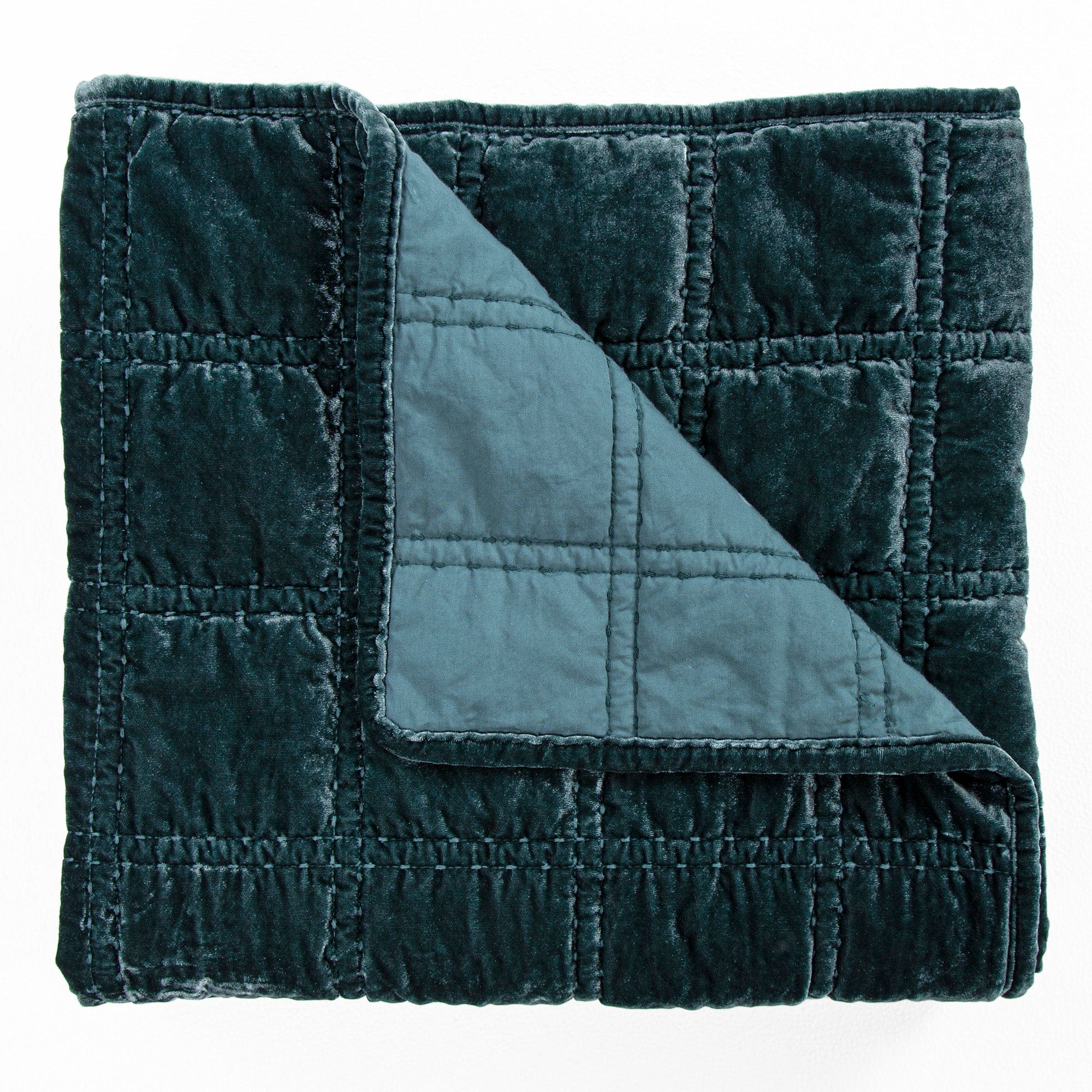 Stella Faux Silk Double Box Stitch Throw | HiEnd Accents