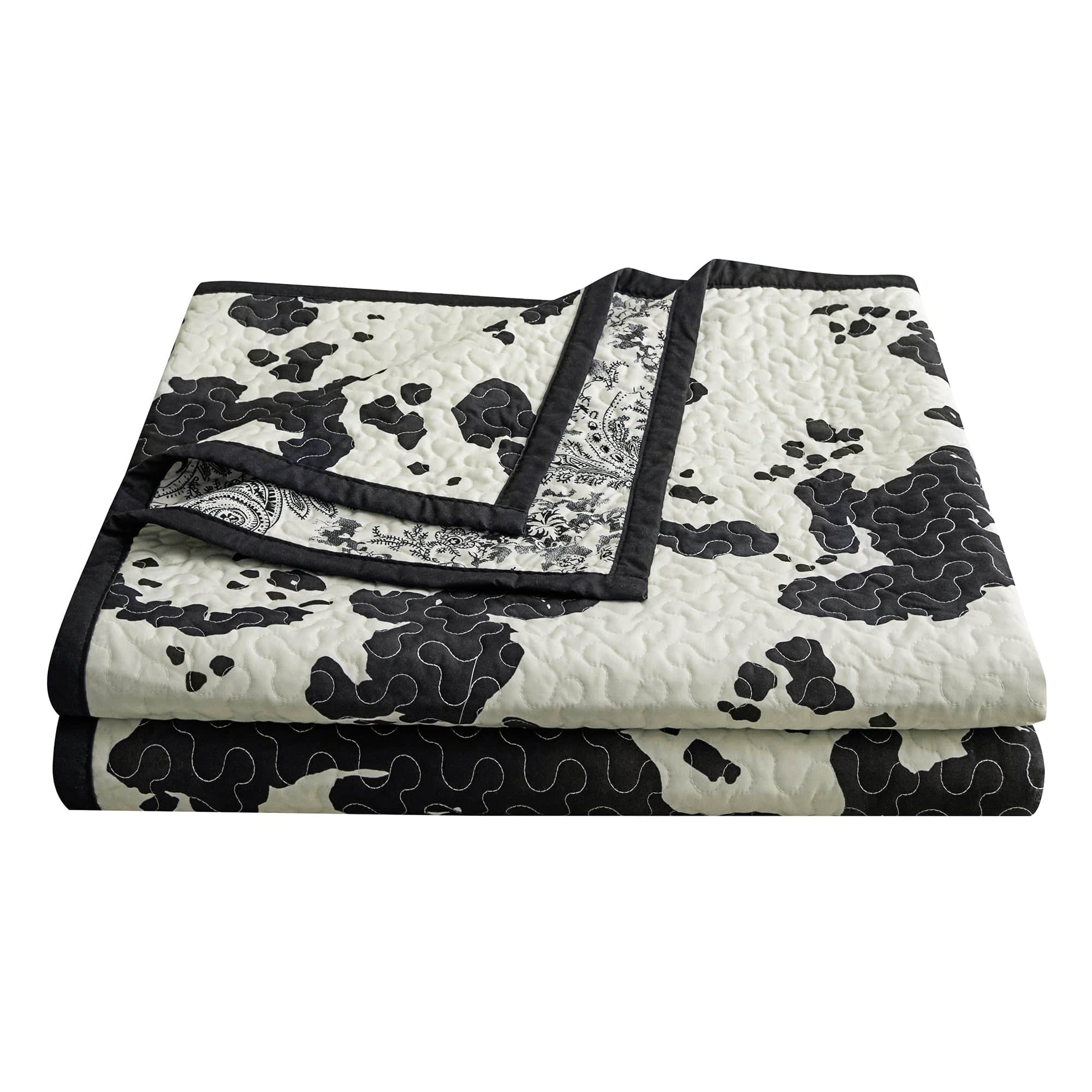 Clara Cowhide Reversible Quilt Set | HiEnd Accents