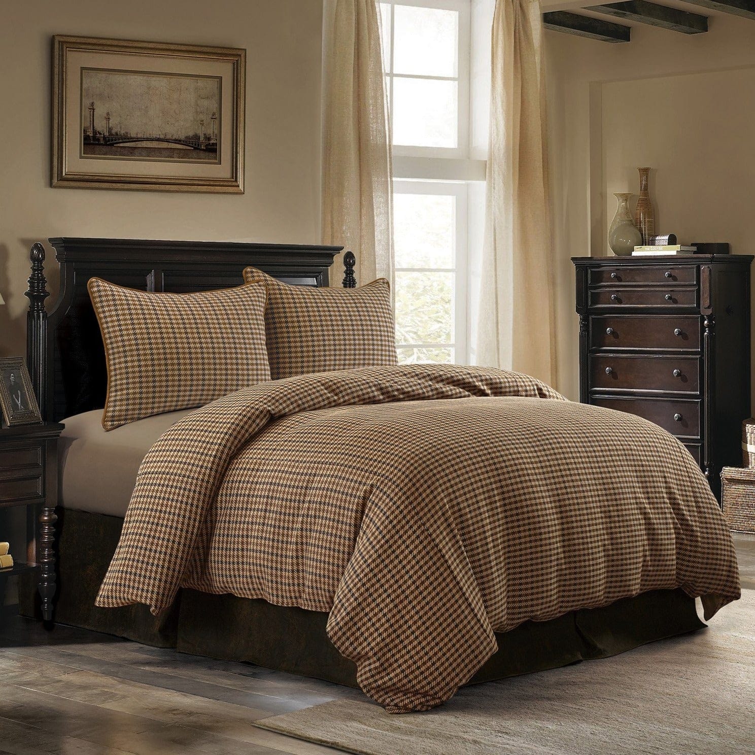 Clifton Houndstooth Bedding Set | HiEnd Accents