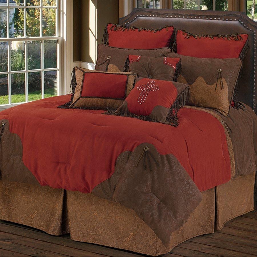 5-PC Red Rodeo Comforter Set | HiEnd Accents