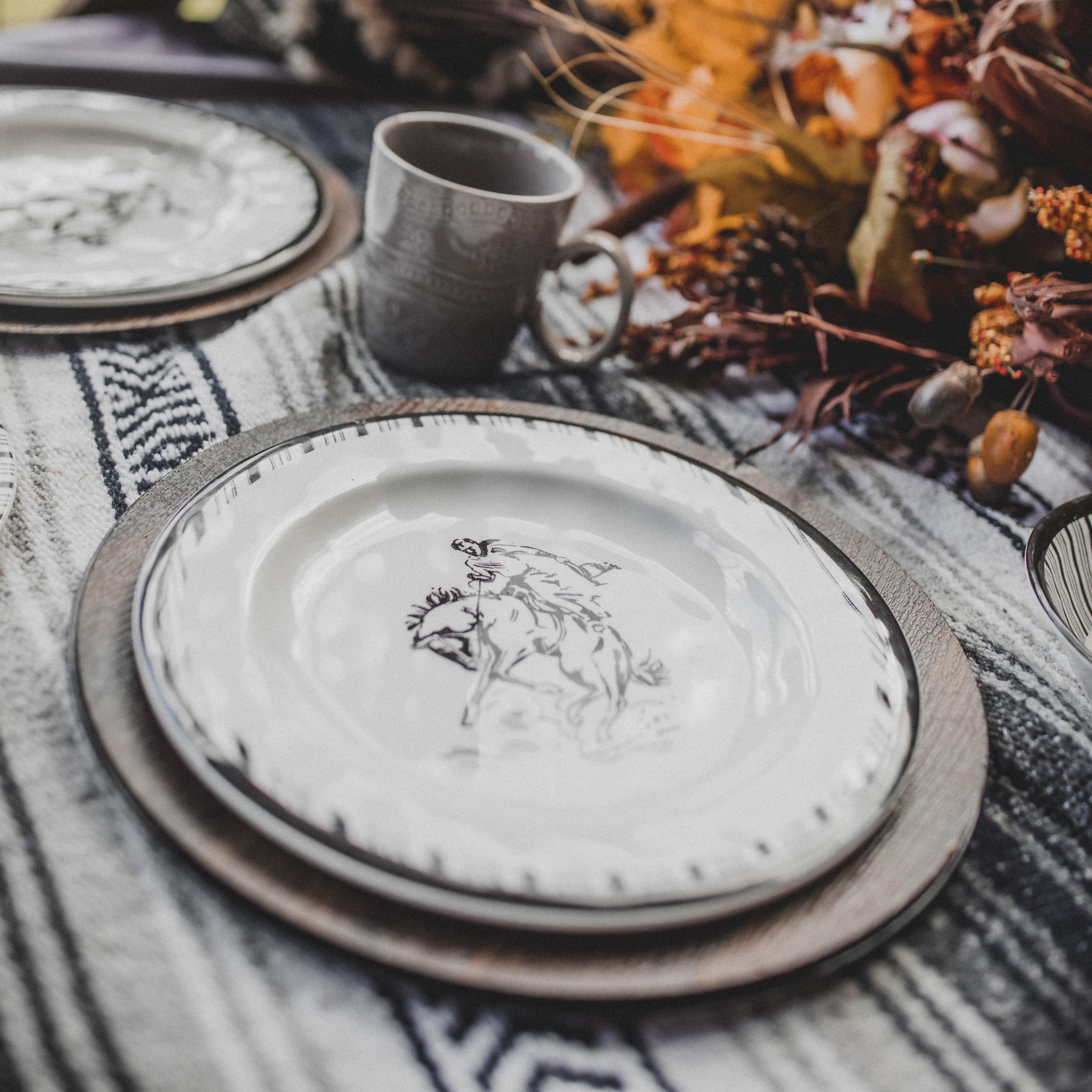 Ranch Life Melamine Dinner Plates, Set of 4 | HiEnd Accents
