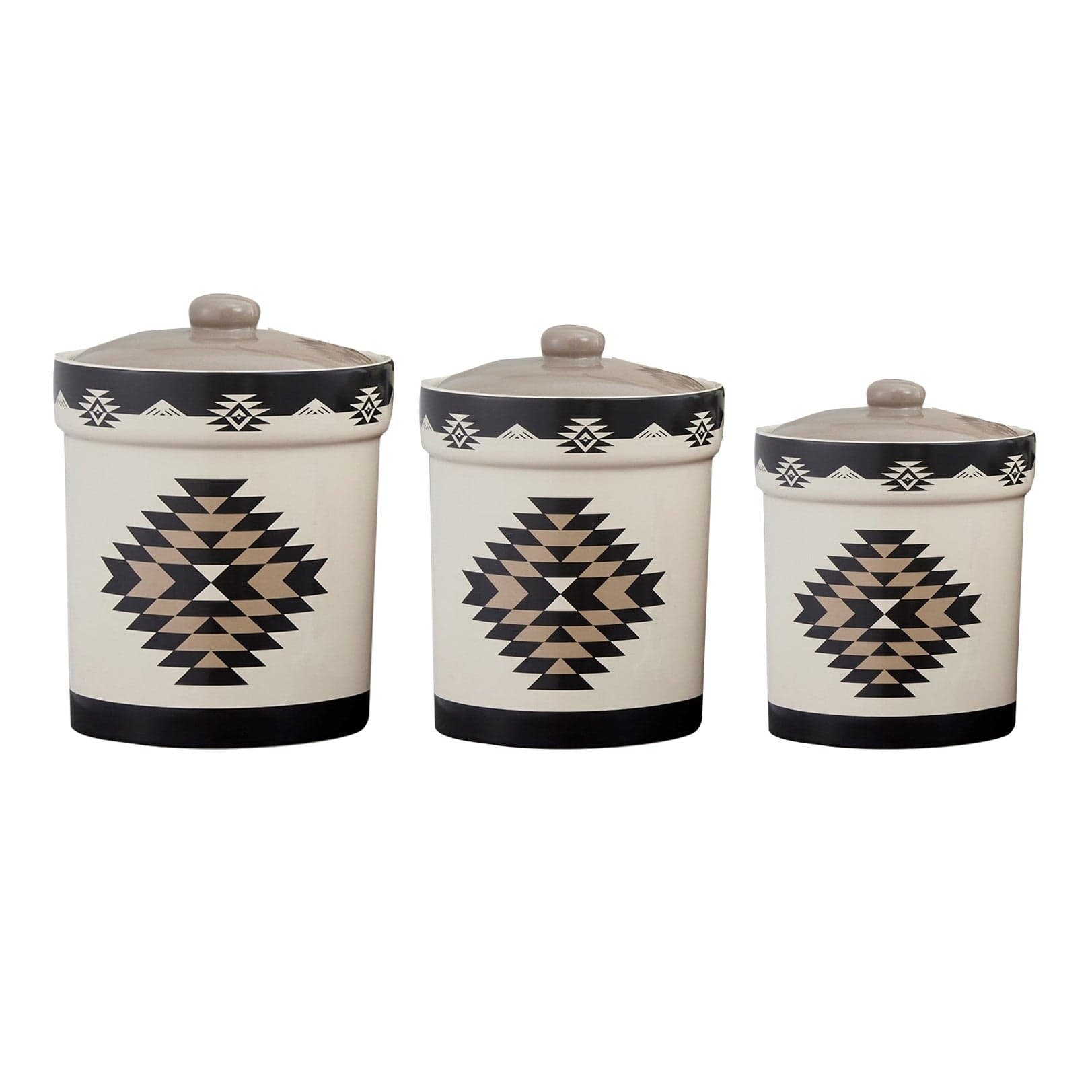 Chalet Aztec 19PC Dinnerware and Canister Set | HiEnd Accents
