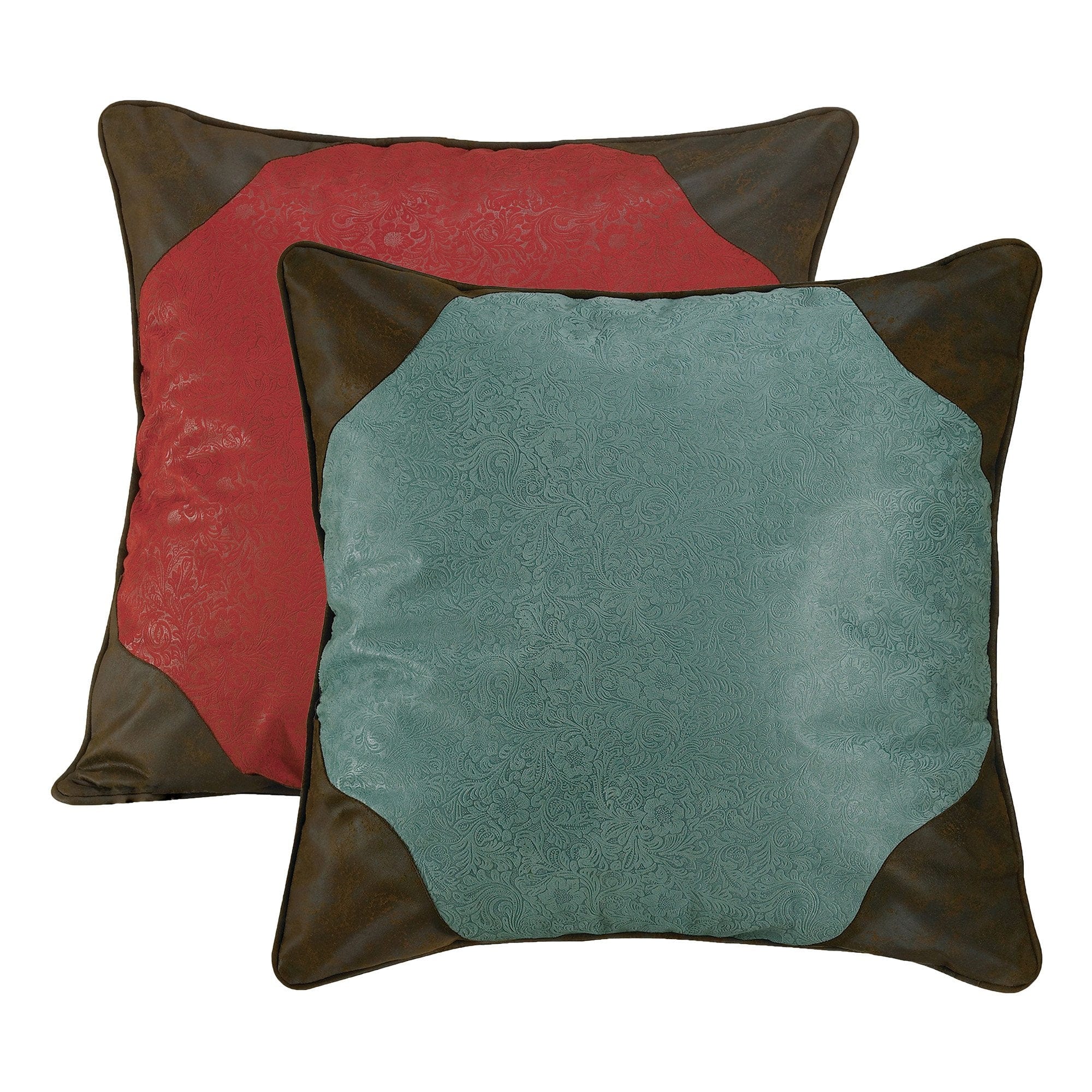 Cheyenne Red & Turquoise Reversible Euro Sham | HiEnd Accents