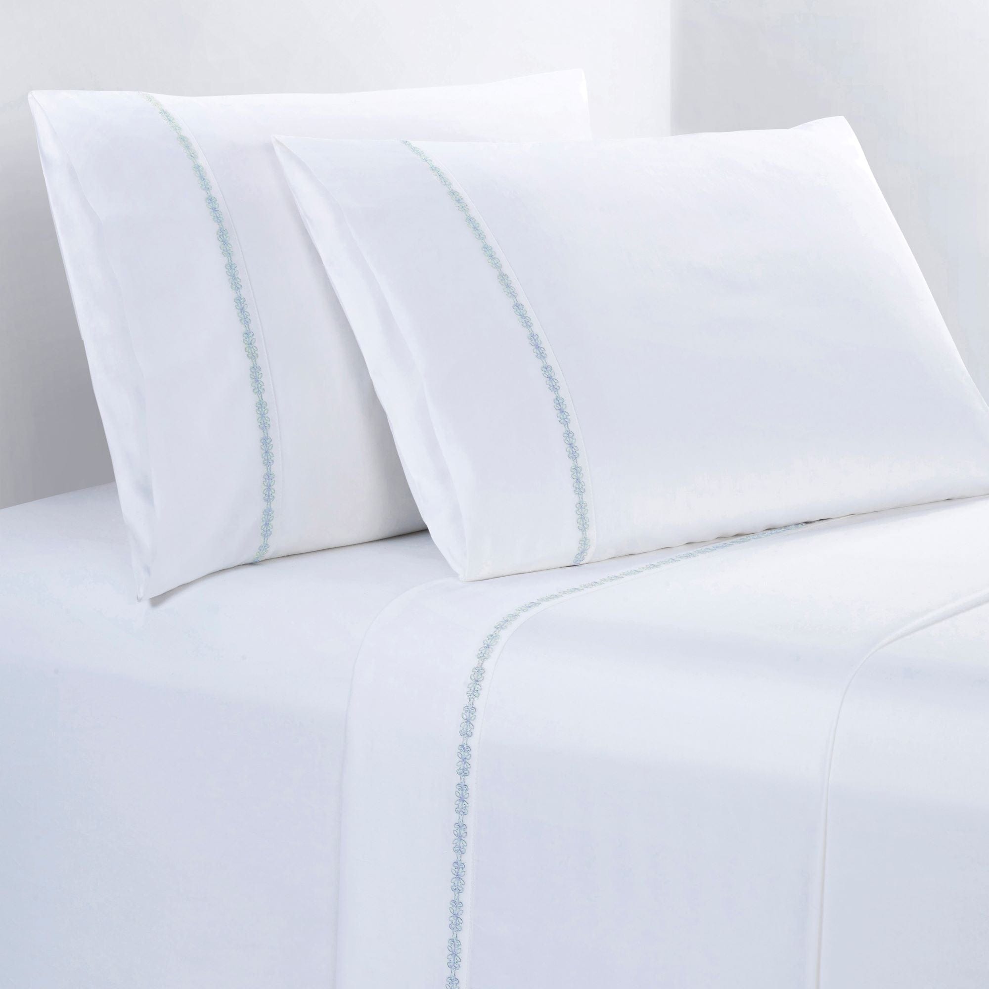 350TC Laurel Embroidered Border Sheet Set | HiEnd Accents