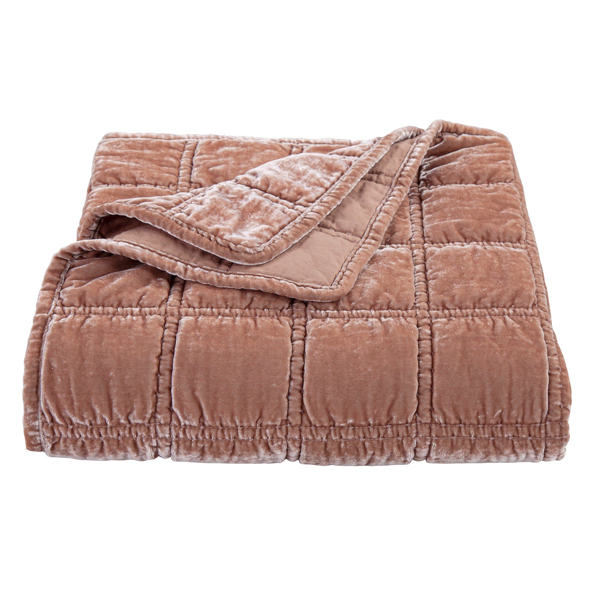 Stella Faux Silk Double Box Stitch Throw | HiEnd Accents