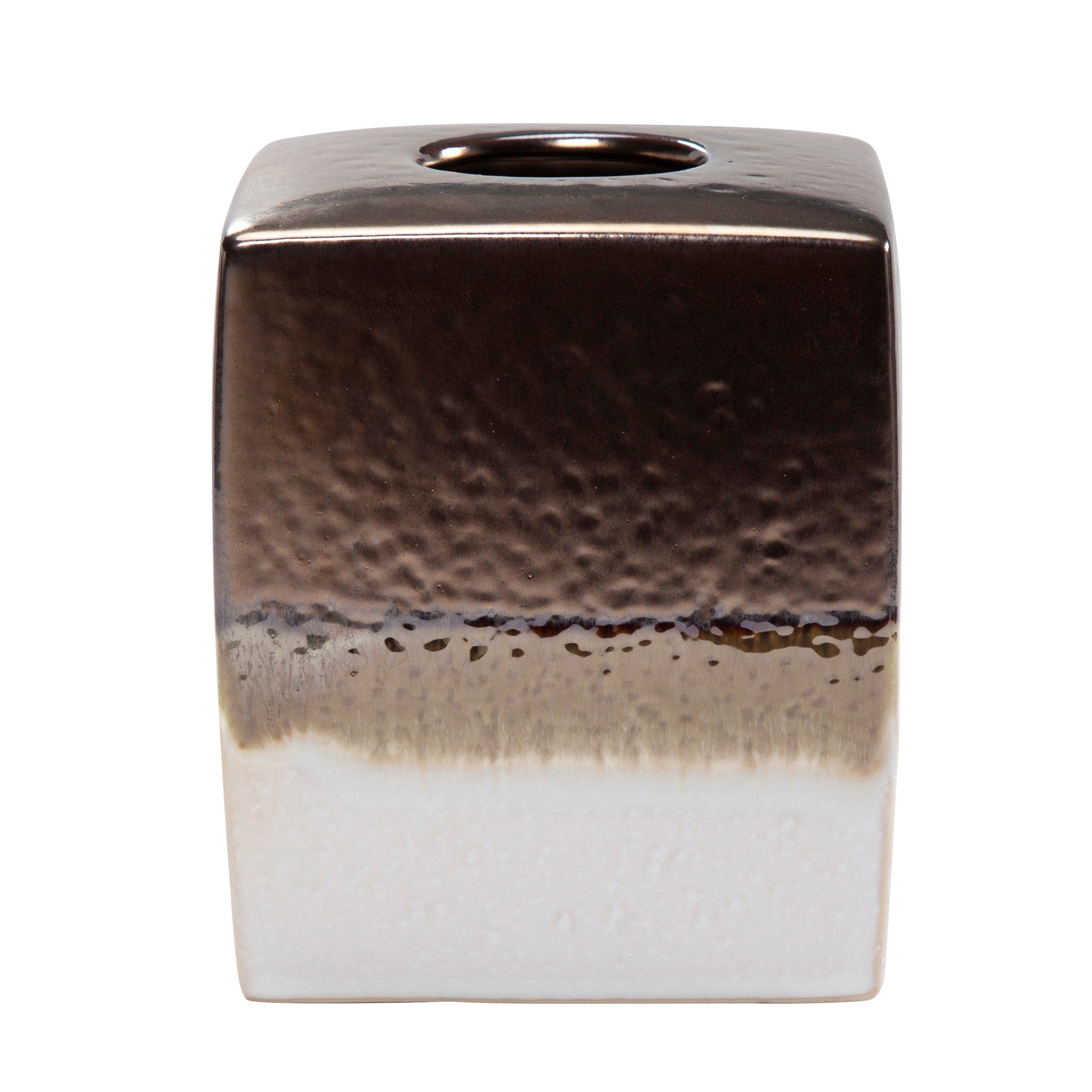 Gilded Stoneware Tissue Box | HiEnd Accents