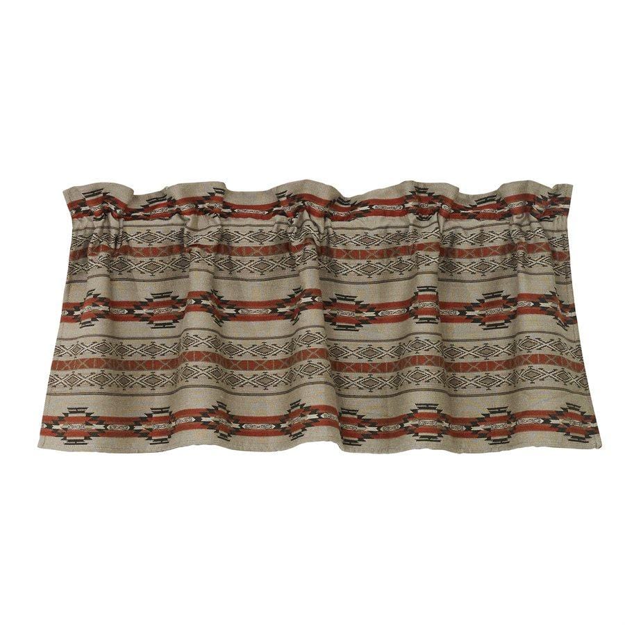 Silverado Rust, Gray & Taupe Kitchen Valance | HiEnd Accents